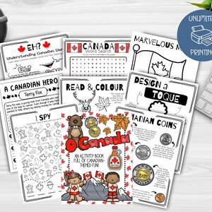 Canada Day Activity Bundle, Canada Day Printables, Canadian Worksheet ...