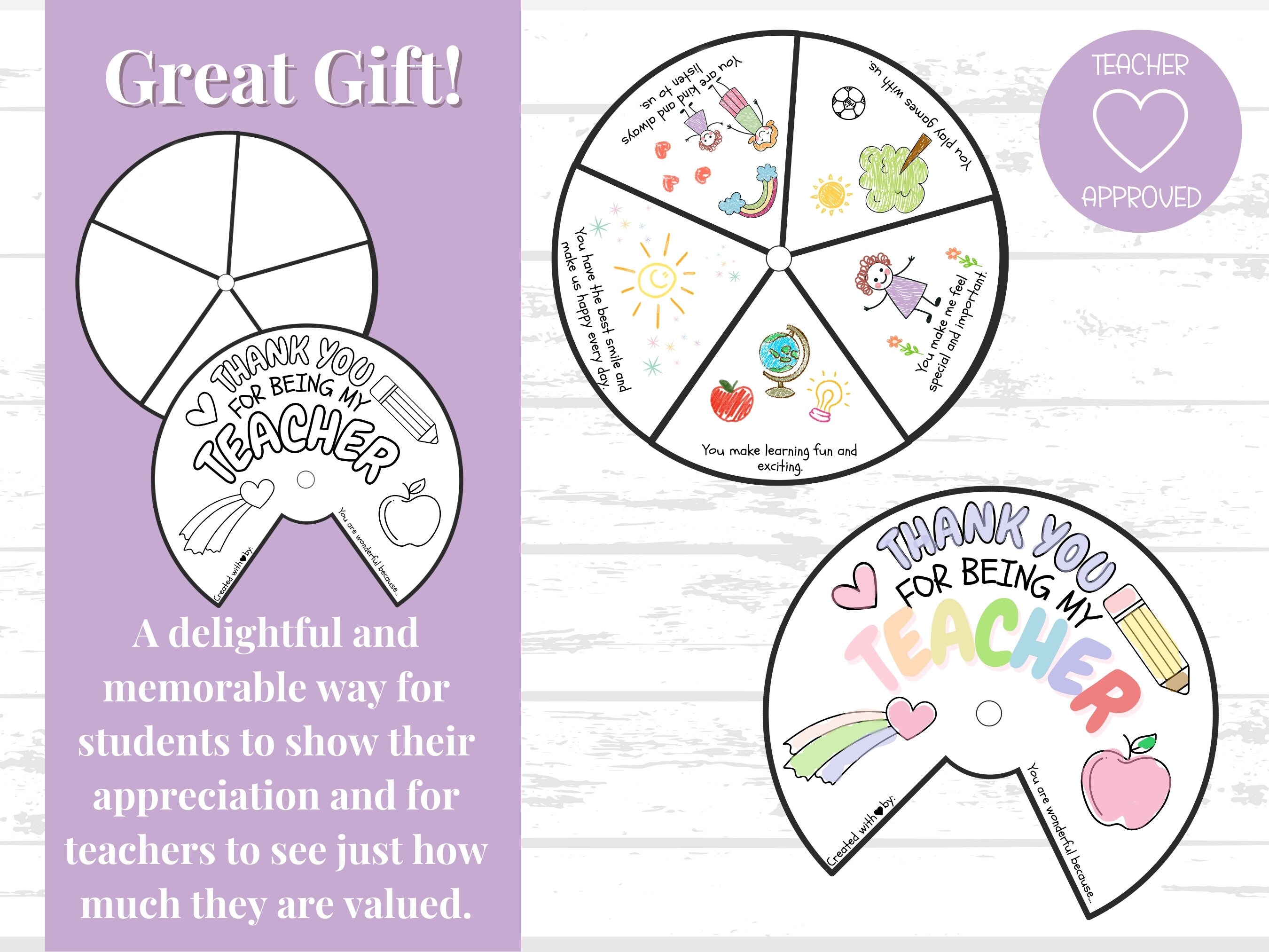 Teacher Appreciation Printable, Spinner Wheel, Teacher Appreciation ...