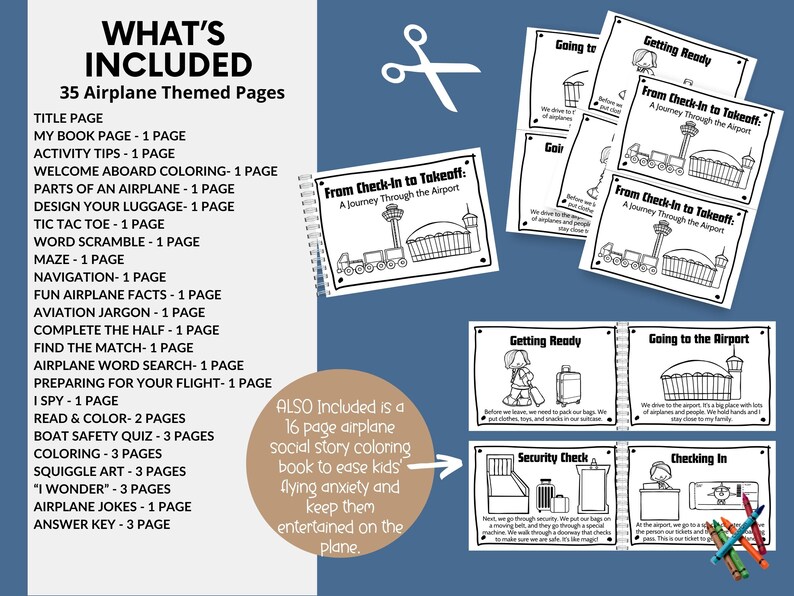 Airplane Activities for Kids, Airplane Activity Bundle, Airport Social ...