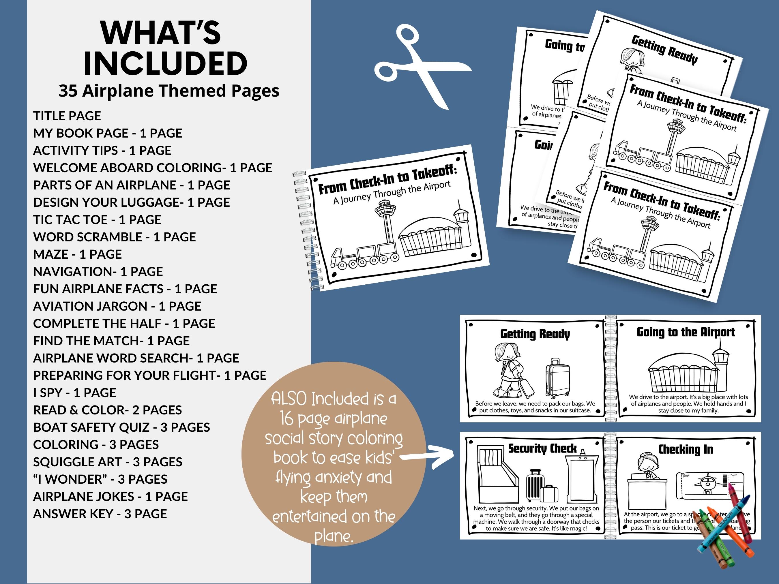 Airplane Activities for Kids, Airplane Activity Bundle, Airport Social ...