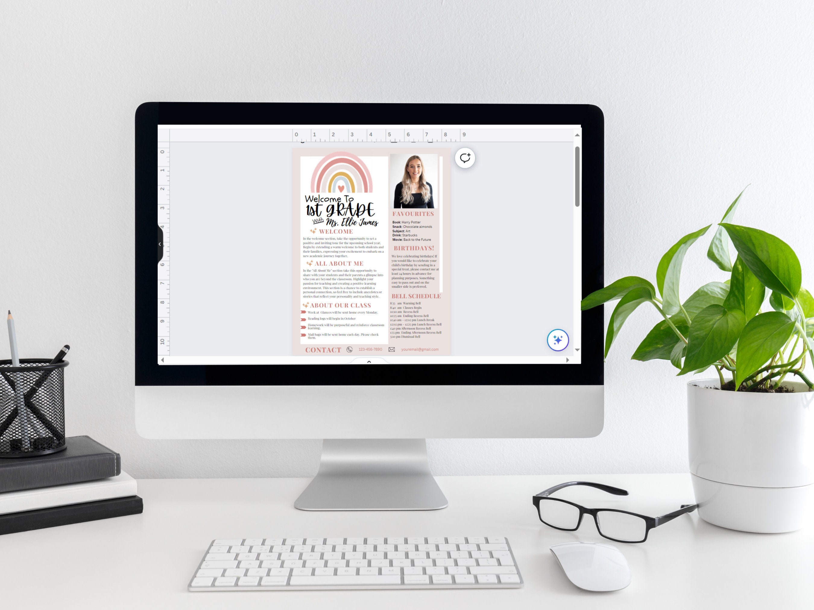 Class Snapshot One Page Meet the Teacher and Class Overview, Teacher ...