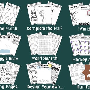 Ultimate Hockey Activity Bundle for Kids, Activity Pack, Travel ...