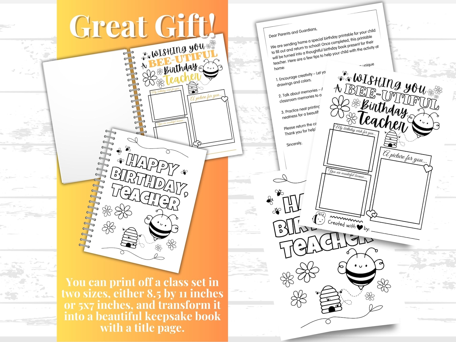 Teacher Birthday Printable, Teacher Birthday Card, Thank You Teacher ...