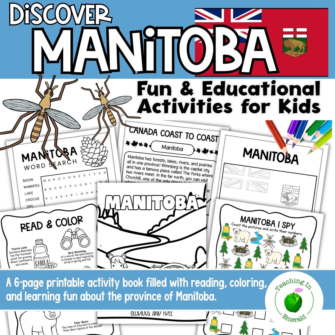 All About Manitoba | Canada Provinces Printable Activity Book for Kids ...