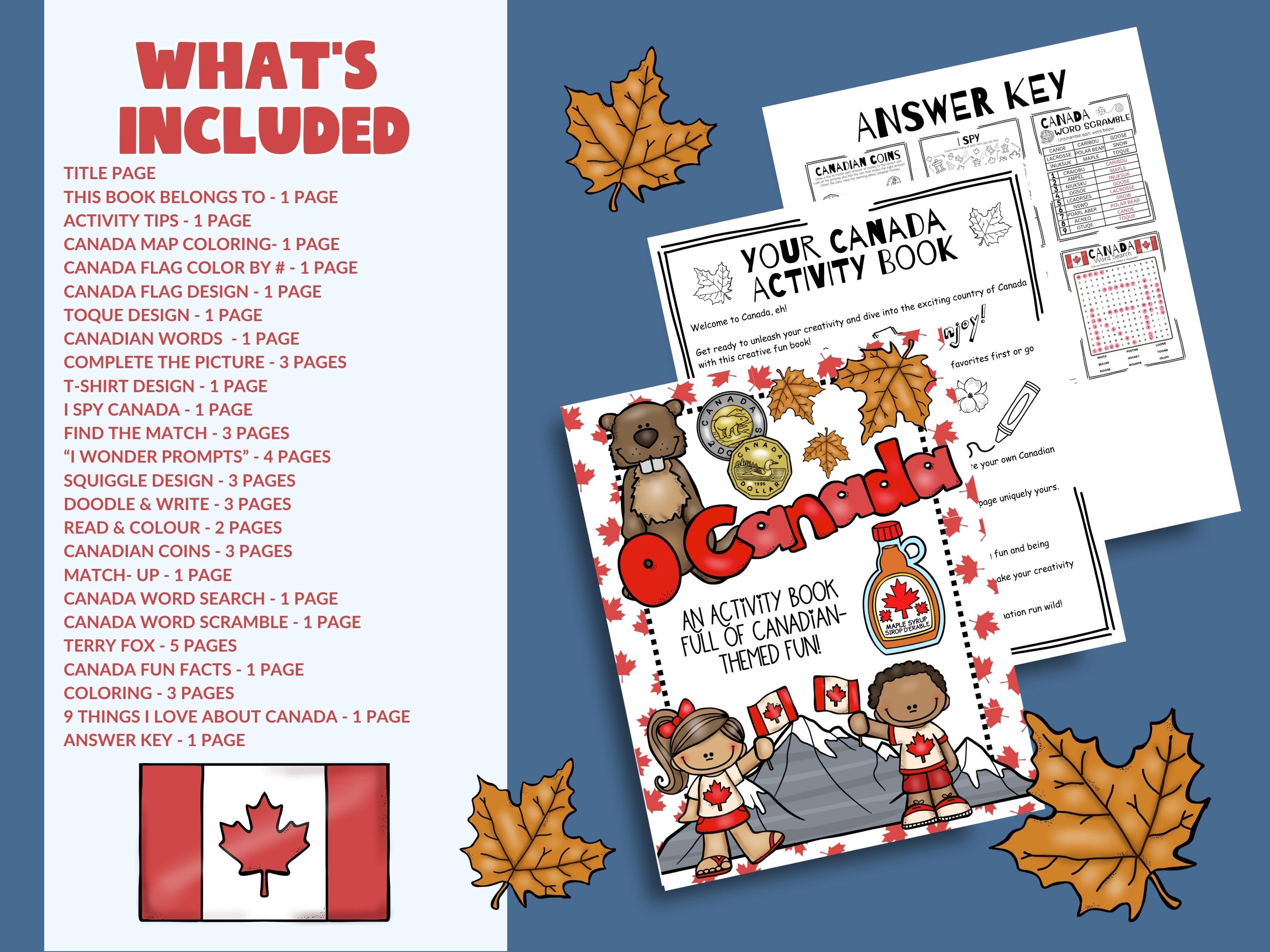 Canada Day Activity Bundle, Canada Day Printables, Canadian Worksheet ...
