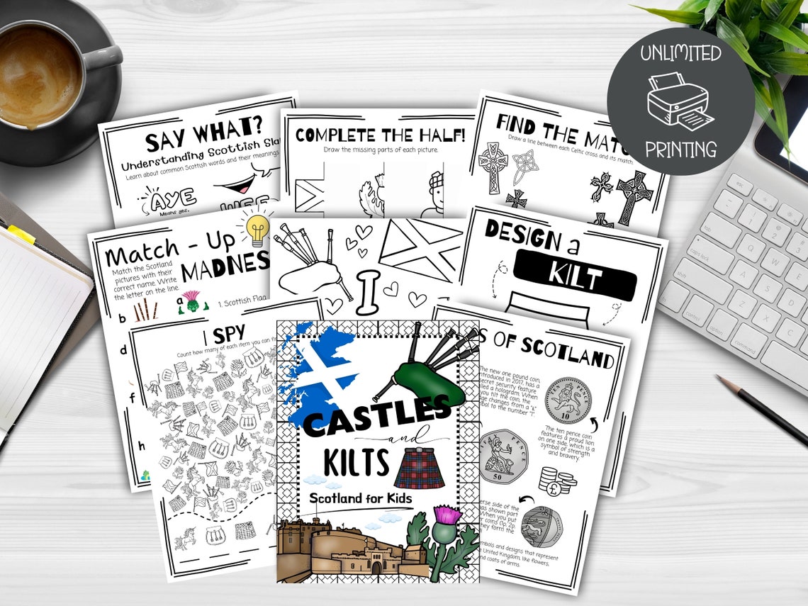 Scotland for Kids, Scotland Activities, Scotland Coloring, Travel ...