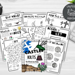 Scotland for Kids, Scotland Activities, Scotland Coloring, Travel ...
