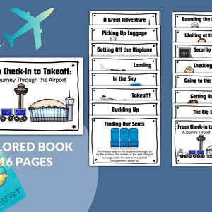 Airport Social Story, Airplane Coloring, Airplane Activity Book, Travel ...