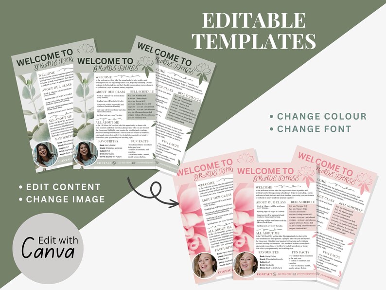 Class Snapshot - One Page Meet the Teacher and Class Overview, Teacher ...