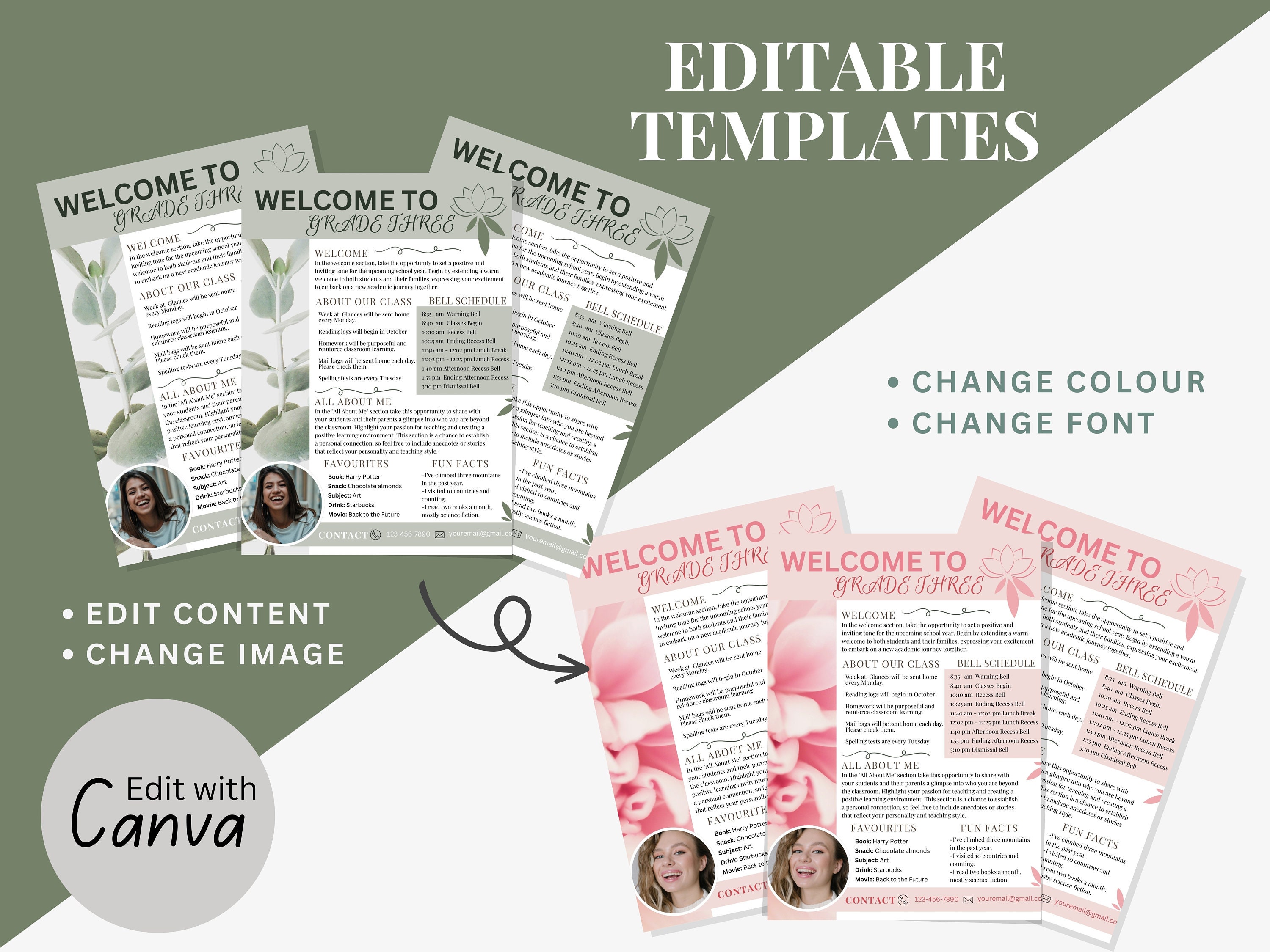 Class Snapshot One Page Meet the Teacher and Class Overview, Teacher ...