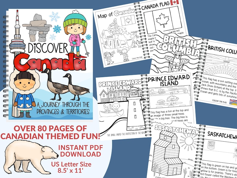 Canadian Provinces & Territories Printable | 80+ Page Kids Activity ...
