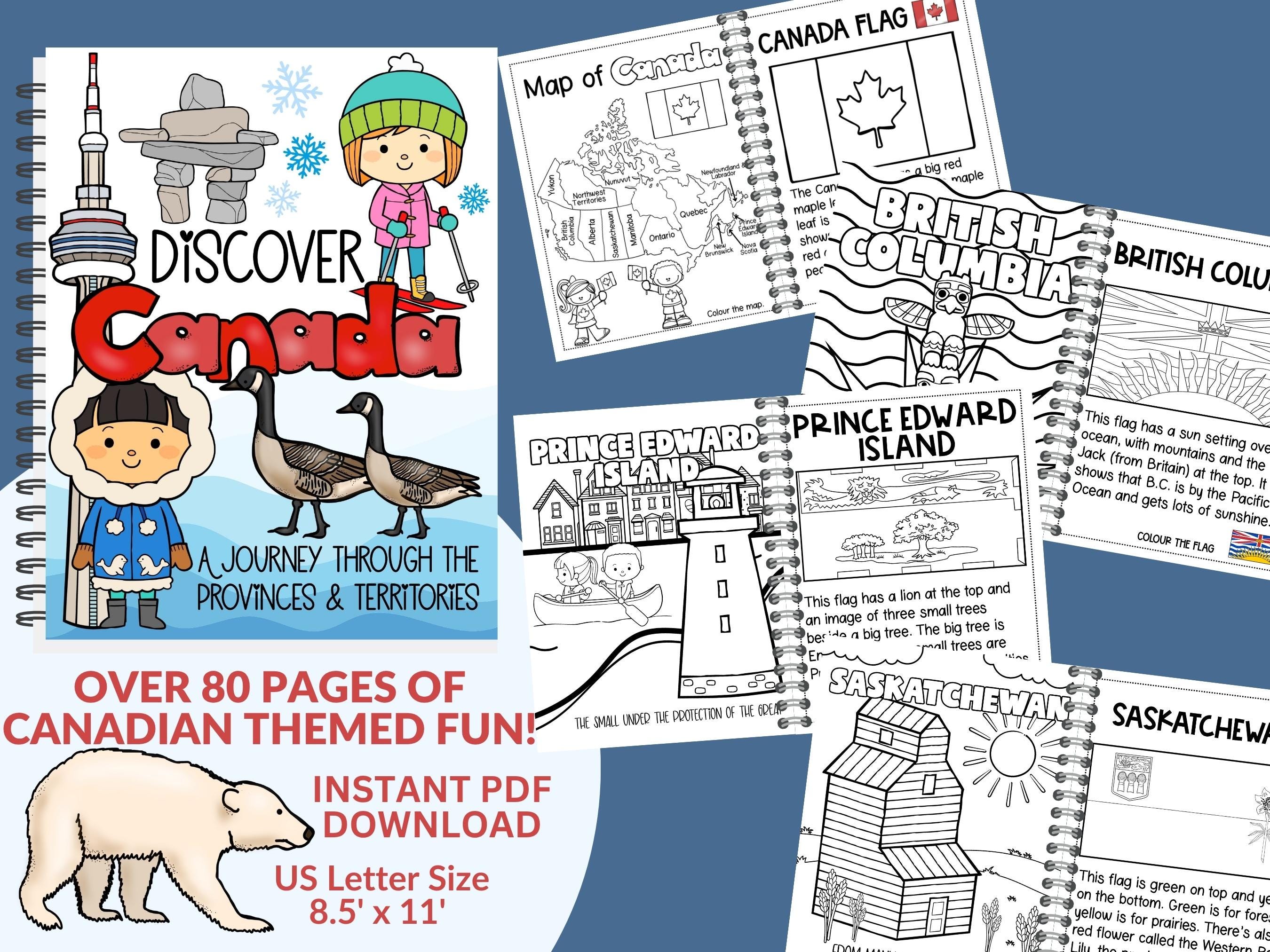 Canadian Provinces & Territories Printable | 80+ Page Kids Activity ...