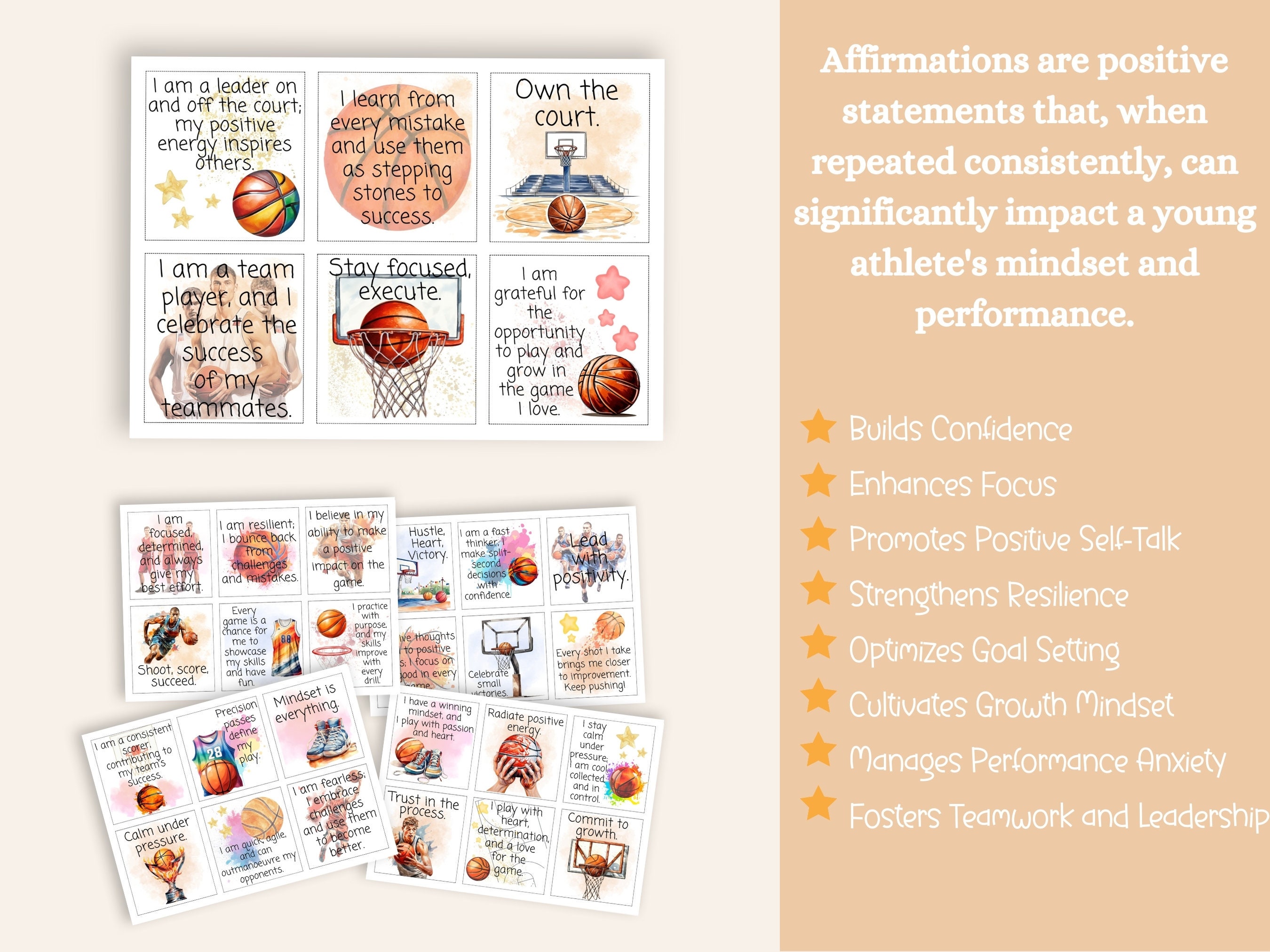 30 Printable Positive Affirmation Cards for Kids, Self Esteem ...