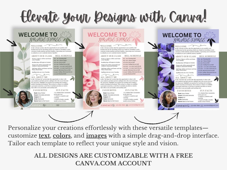 Class Snapshot - One Page Meet the Teacher and Class Overview, Teacher ...