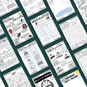 Ultimate Hockey Activity Bundle for Kids, Activity Pack, Travel ...