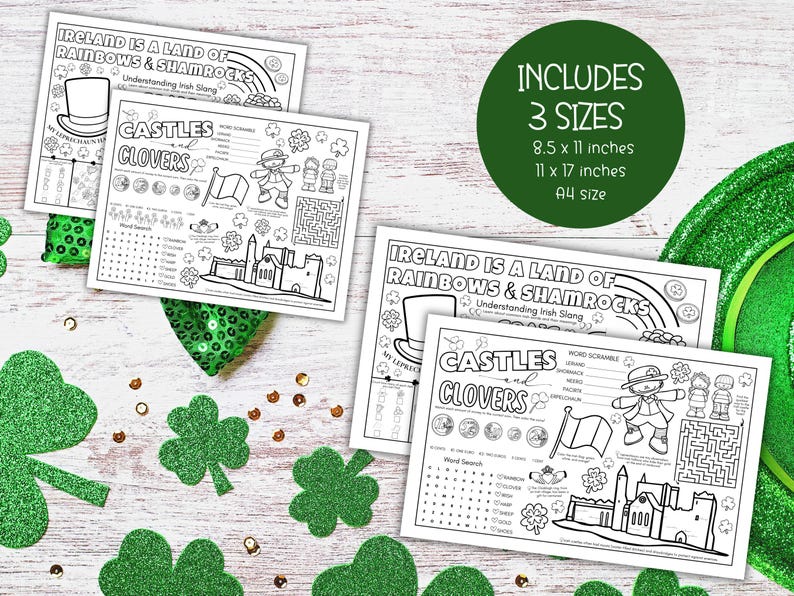 Ireland Themed Printable Activity Sheet, St. Patricks Day, Word Search ...