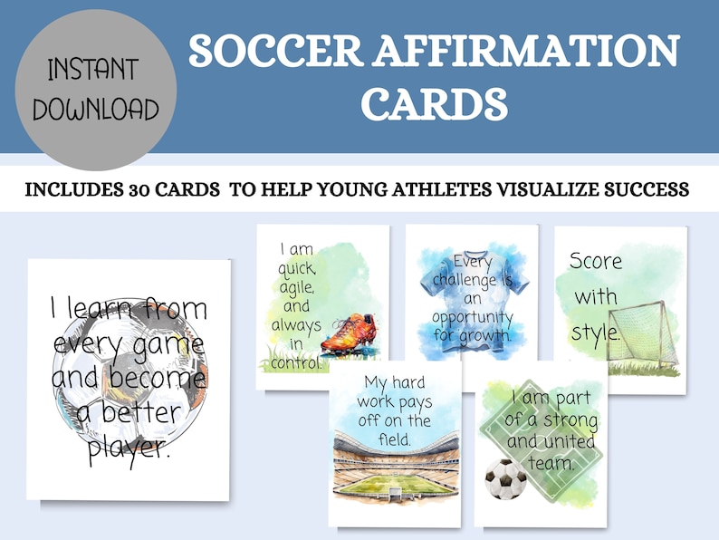 30 Printable Positive Affirmation Cards for Kids, Self Esteem ...