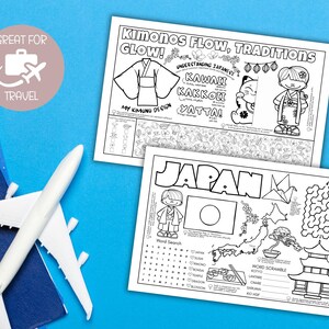 Japan Themed Printable Activity Sheet, Placemat for Kids – Word Search ...