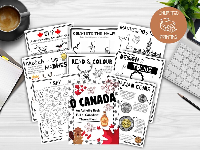 Canada Day Activity Bundle, Canada Day Printables, Canadian Worksheet ...