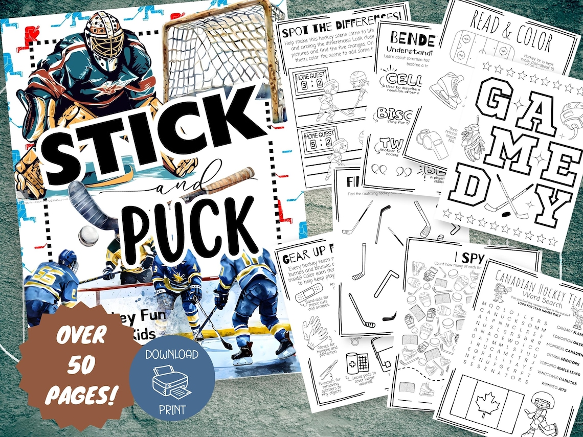 Ultimate Hockey Activity Bundle for Kids, Activity Pack, Travel ...