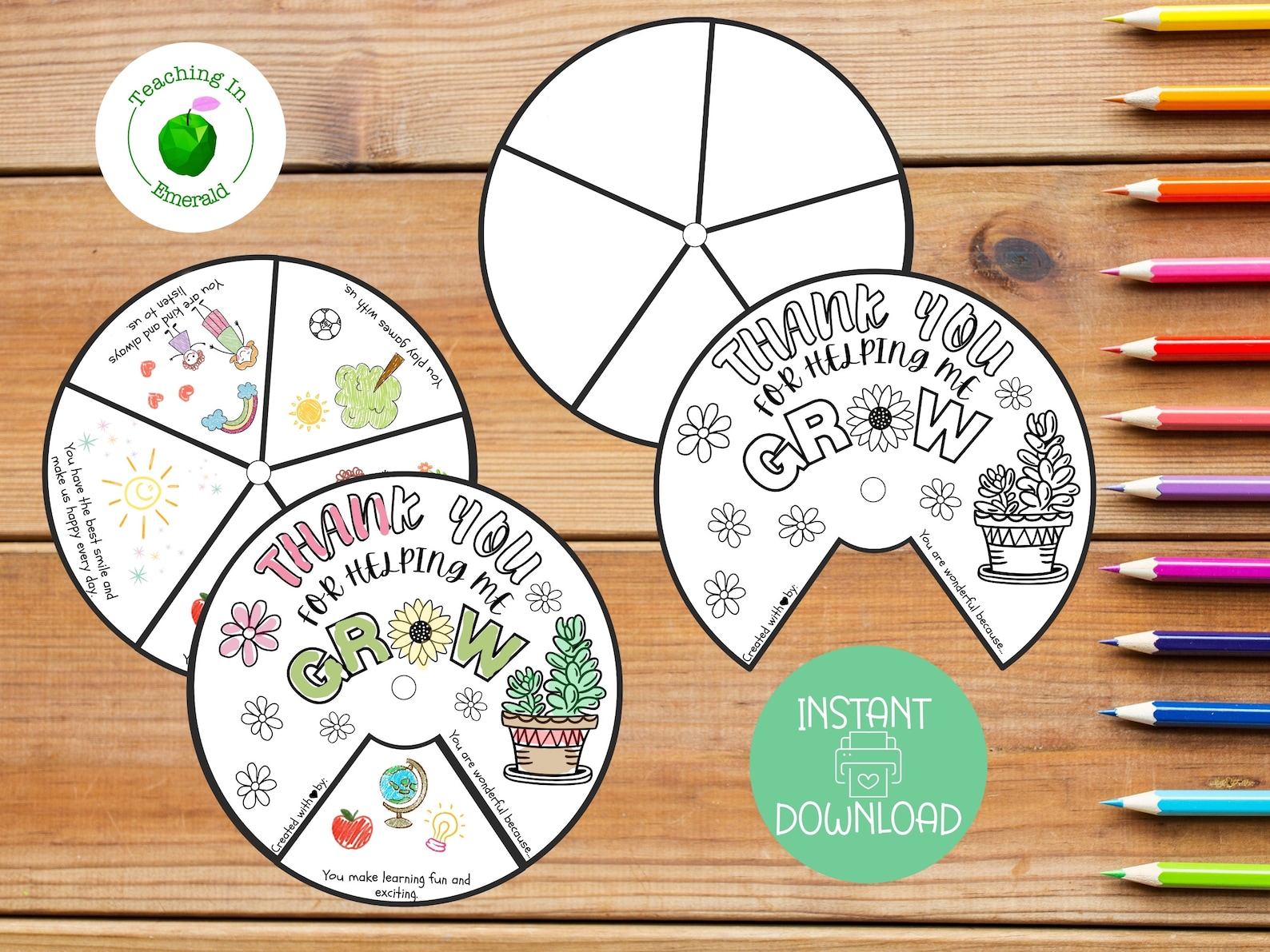 Teacher Appreciation Printable, Spinner Wheel, Teacher Appreciation ...