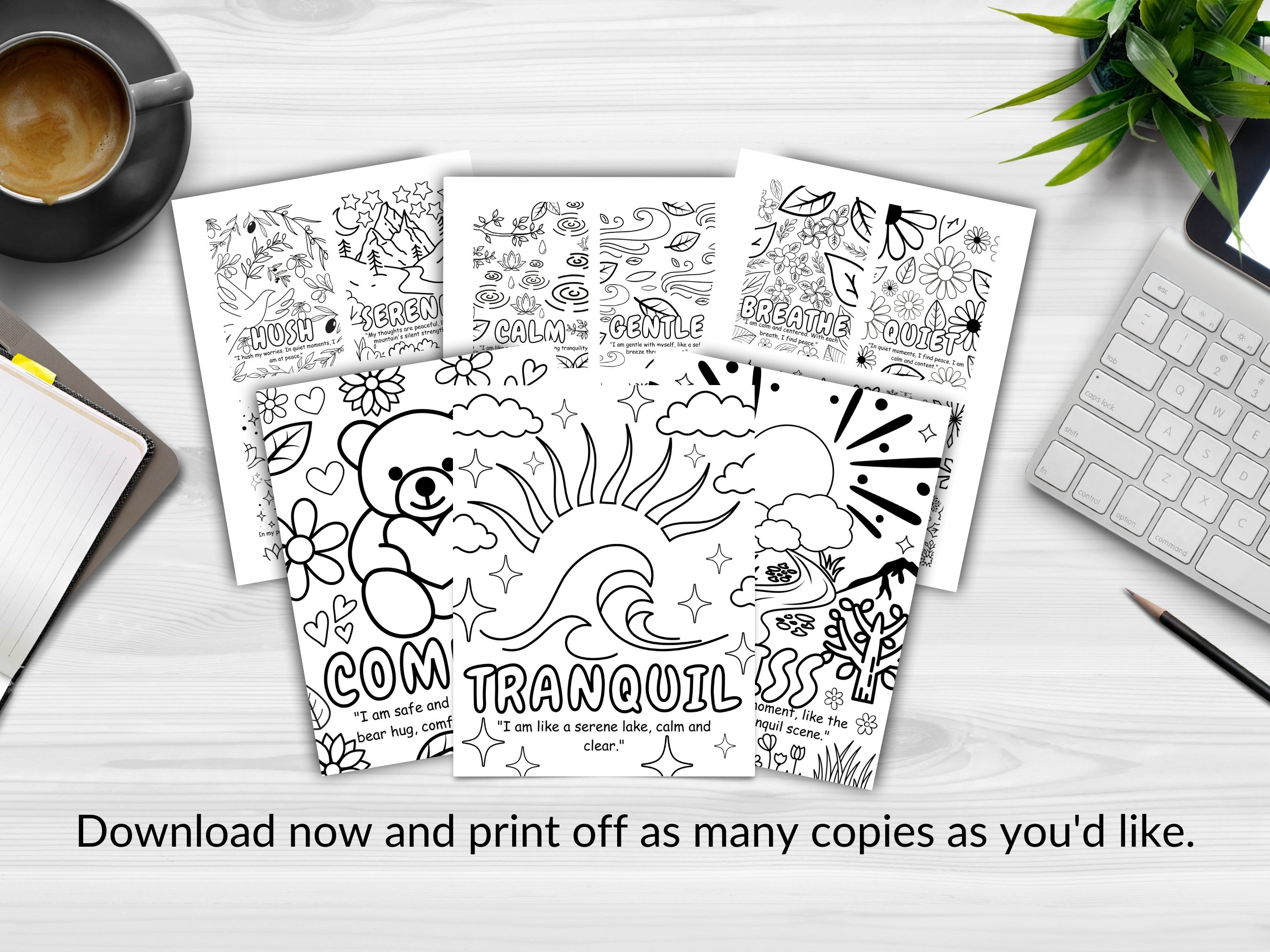 Mindfulness Colouring for Kids / Positivity Cards / Self Esteem / Kids ...