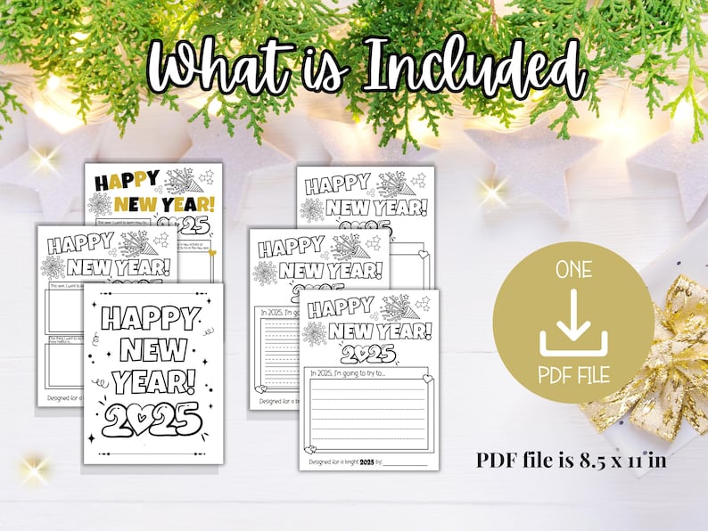 New Years Resolution Printable Activity for Kids, Fun New Years ...