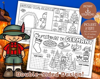 Christmas in Italy Kids Activity Sheet, Printable Coloring, Word Search ...