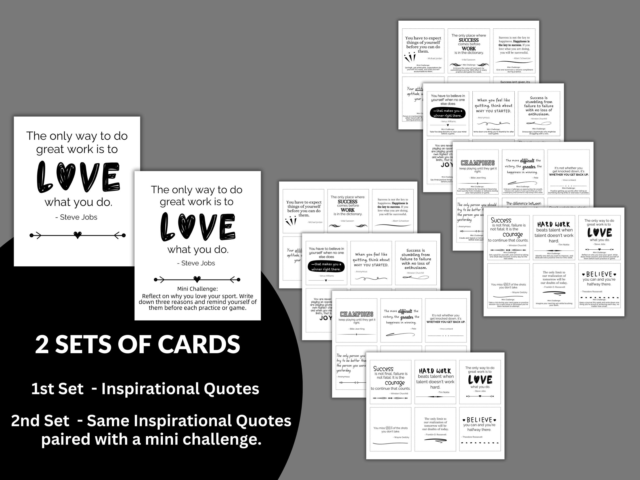 24 Printable Empowering Quotes for Young Athletes, Cards for Kids, Self ...