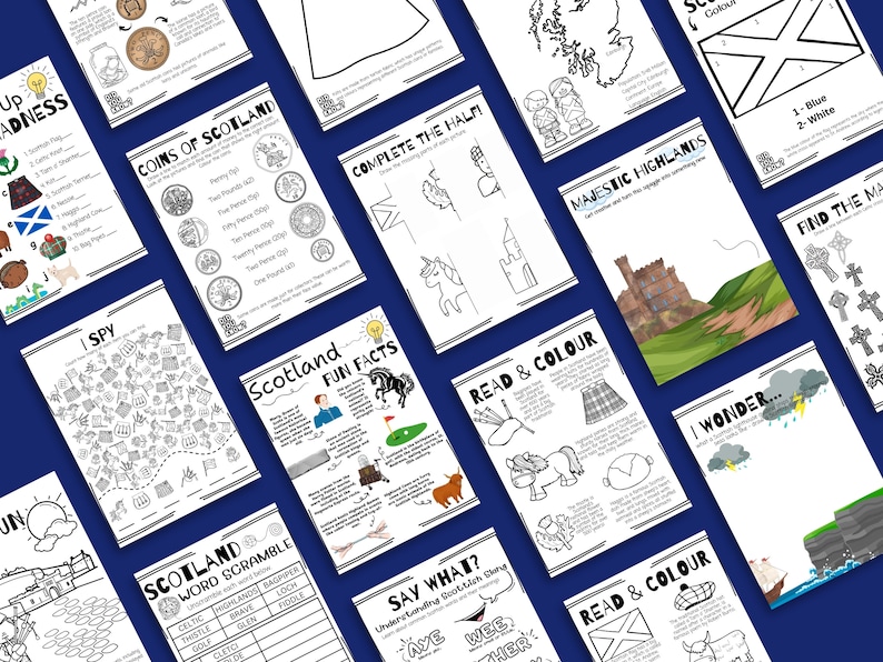 Scotland for Kids, Scotland Activities, Scotland Coloring, Travel ...