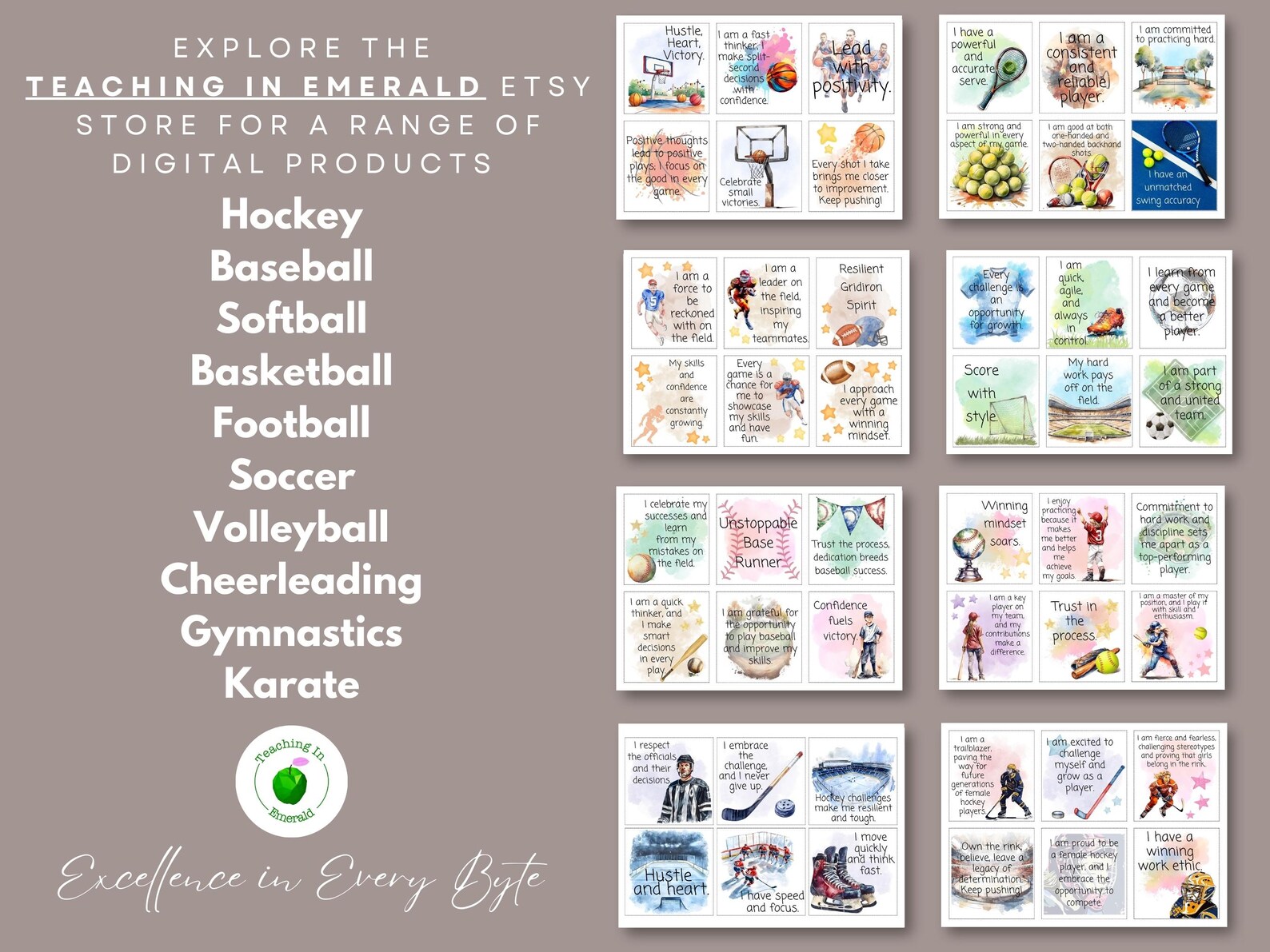 30 Printable Positive Affirmation Cards for Kids, Self Esteem ...