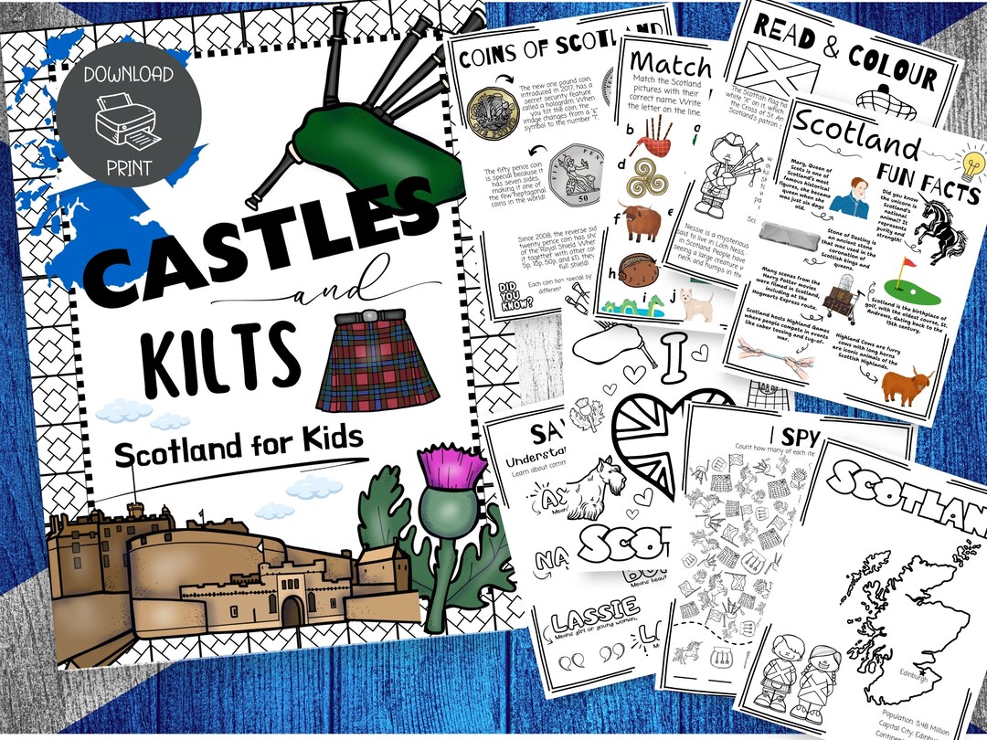Scotland for Kids, Scotland Activities, Scotland Coloring, Travel ...