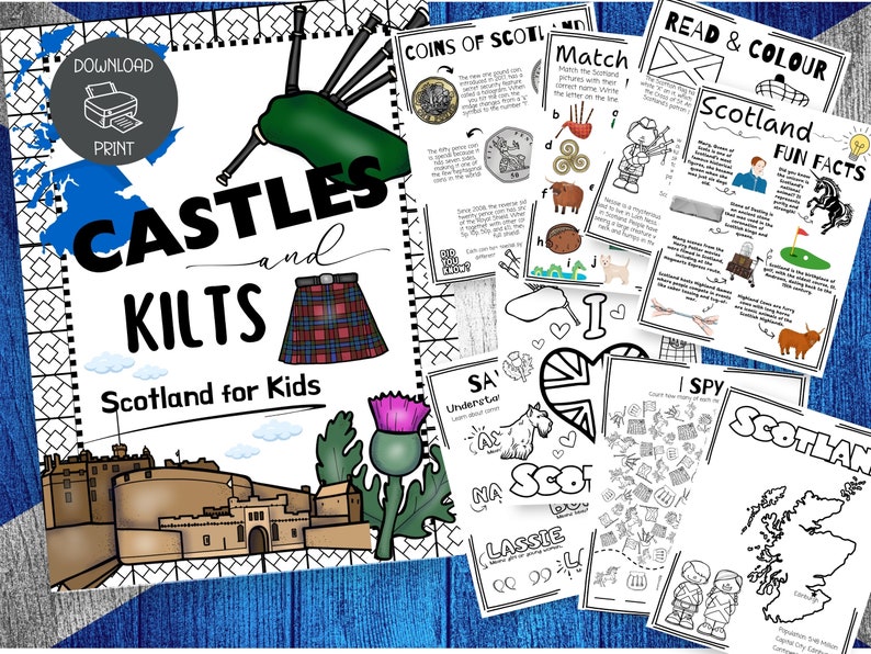 Scotland for Kids, Scotland Activities, Scotland Coloring, Travel ...