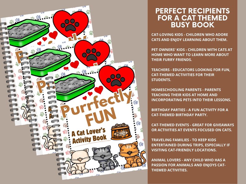 Cat Activity Bundle, Printable Activities for Kids, Cat Coloring , Fun ...