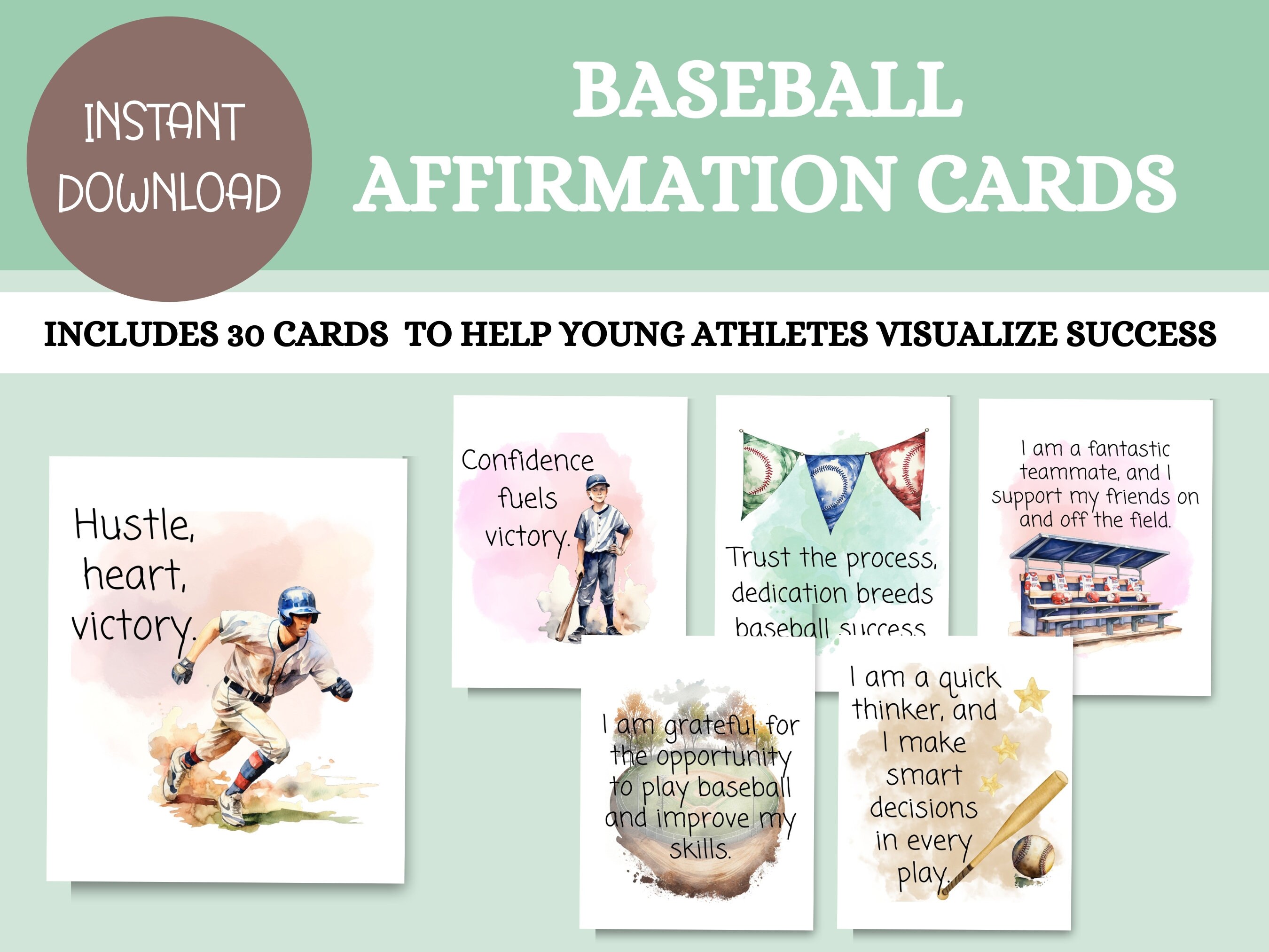 30 Printable Positive Affirmation Cards for Kids, Self Esteem ...