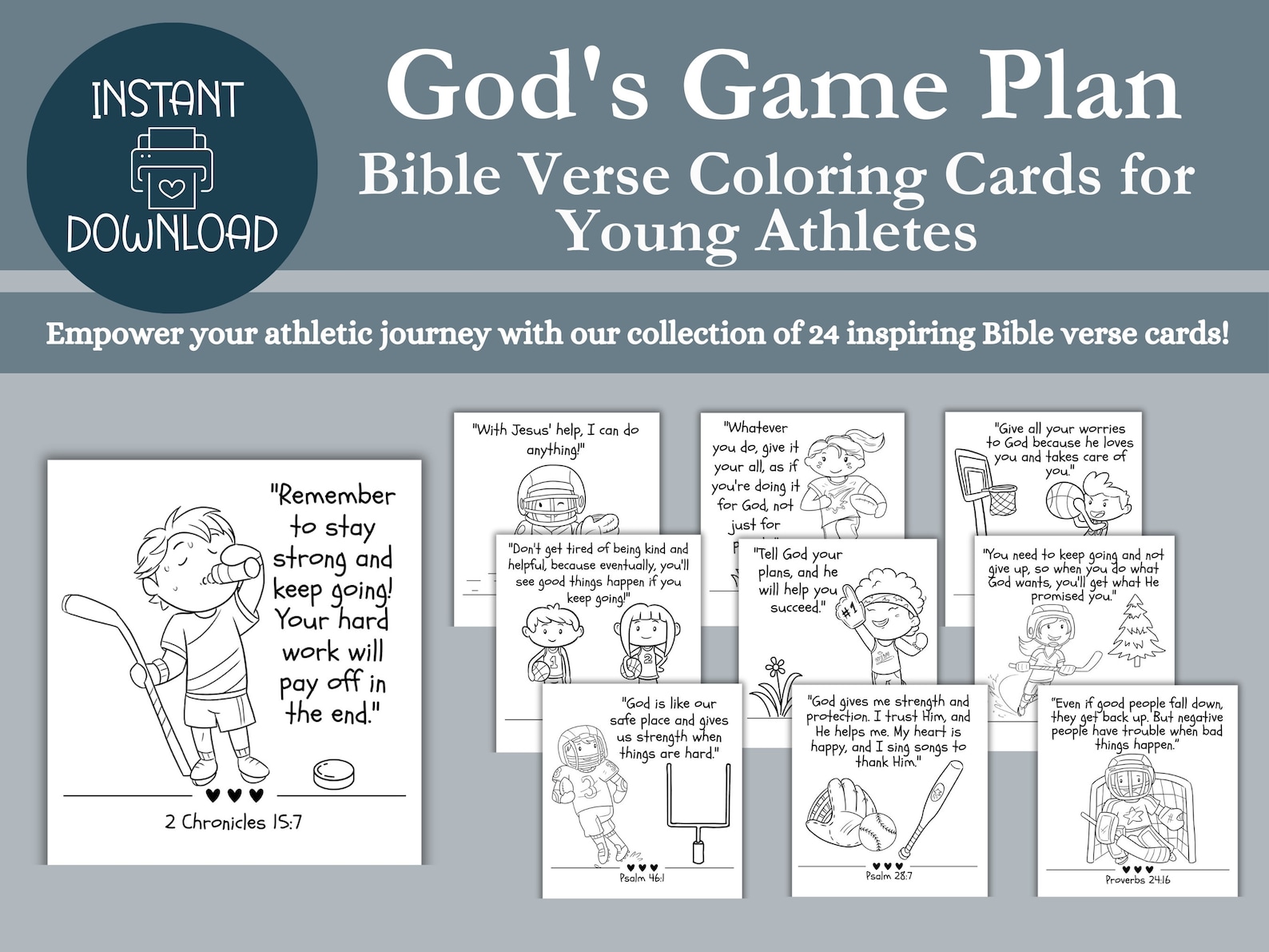 Biblical Affirmations for Kids, Bible Verse Coloring Pages, Positive ...