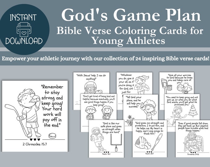 Biblical Affirmations for Kids Bible Affirmation Cards to Color ...