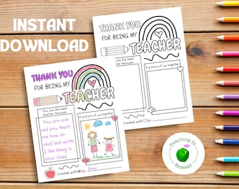 Teacher Appreciation Printable, Teacher Appreciation Week Gift, Thank ...