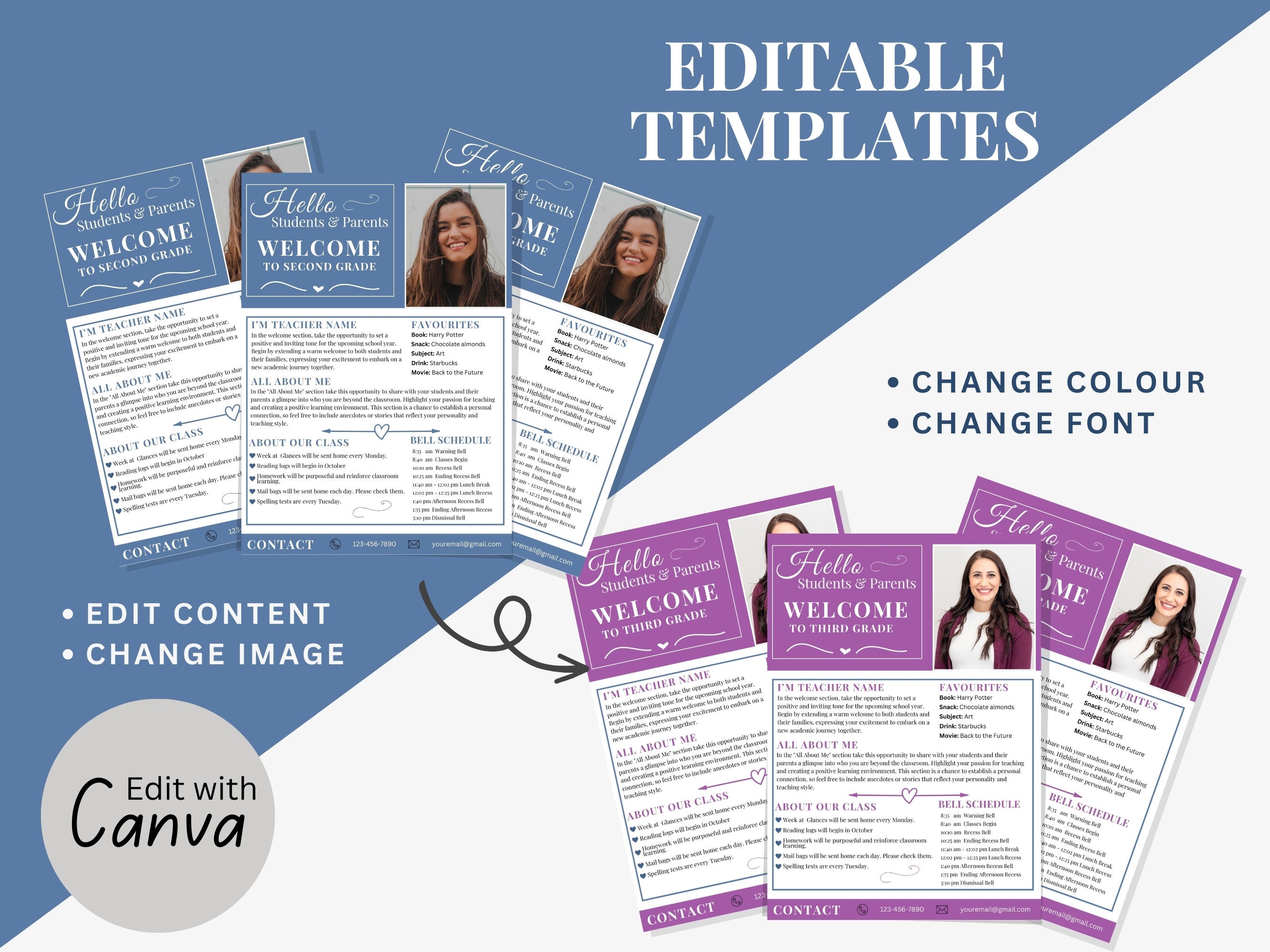 Class Snapshot One Page Meet the Teacher and Class Overview, Teacher ...