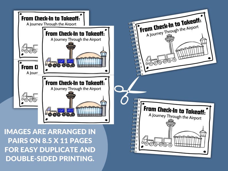 Airport Social Story, Airplane Coloring, Airplane Activity Book, Travel ...