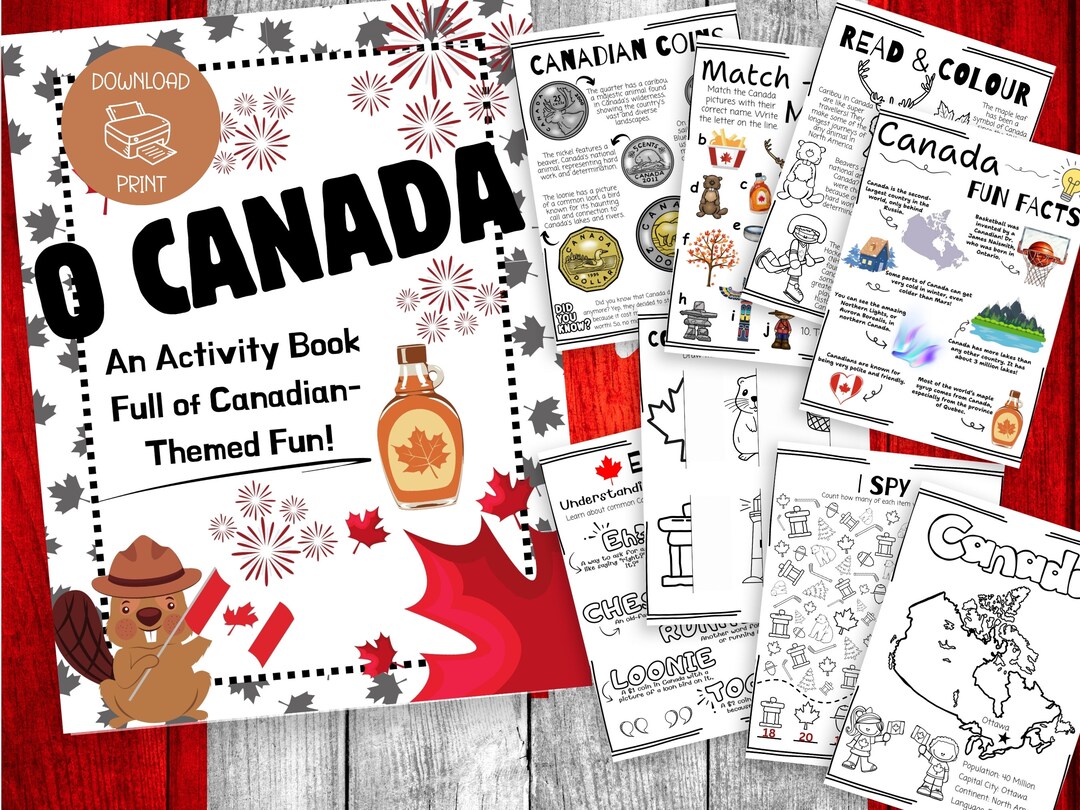 Canada Day Activity Bundle, Canada Day Printables, Canadian Worksheet ...