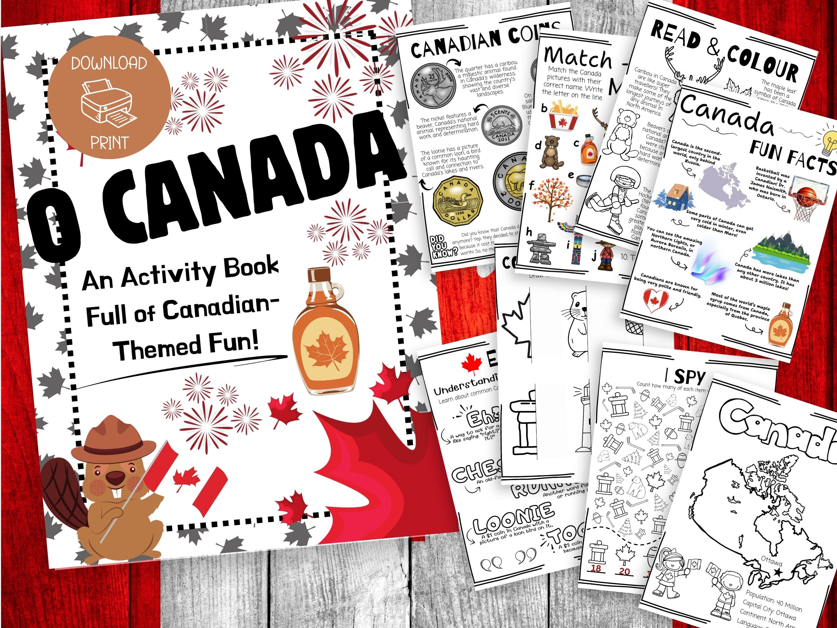 Canada Day Activity Bundle, Canada Day Printables, Canadian Worksheet ...