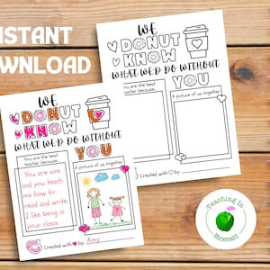 Teacher Appreciation Printable, Teacher Appreciation Week Gift, Thank ...