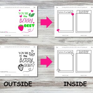 PRINTABLE You're the Berry Best Coloring Teacher Card, Thank You ...