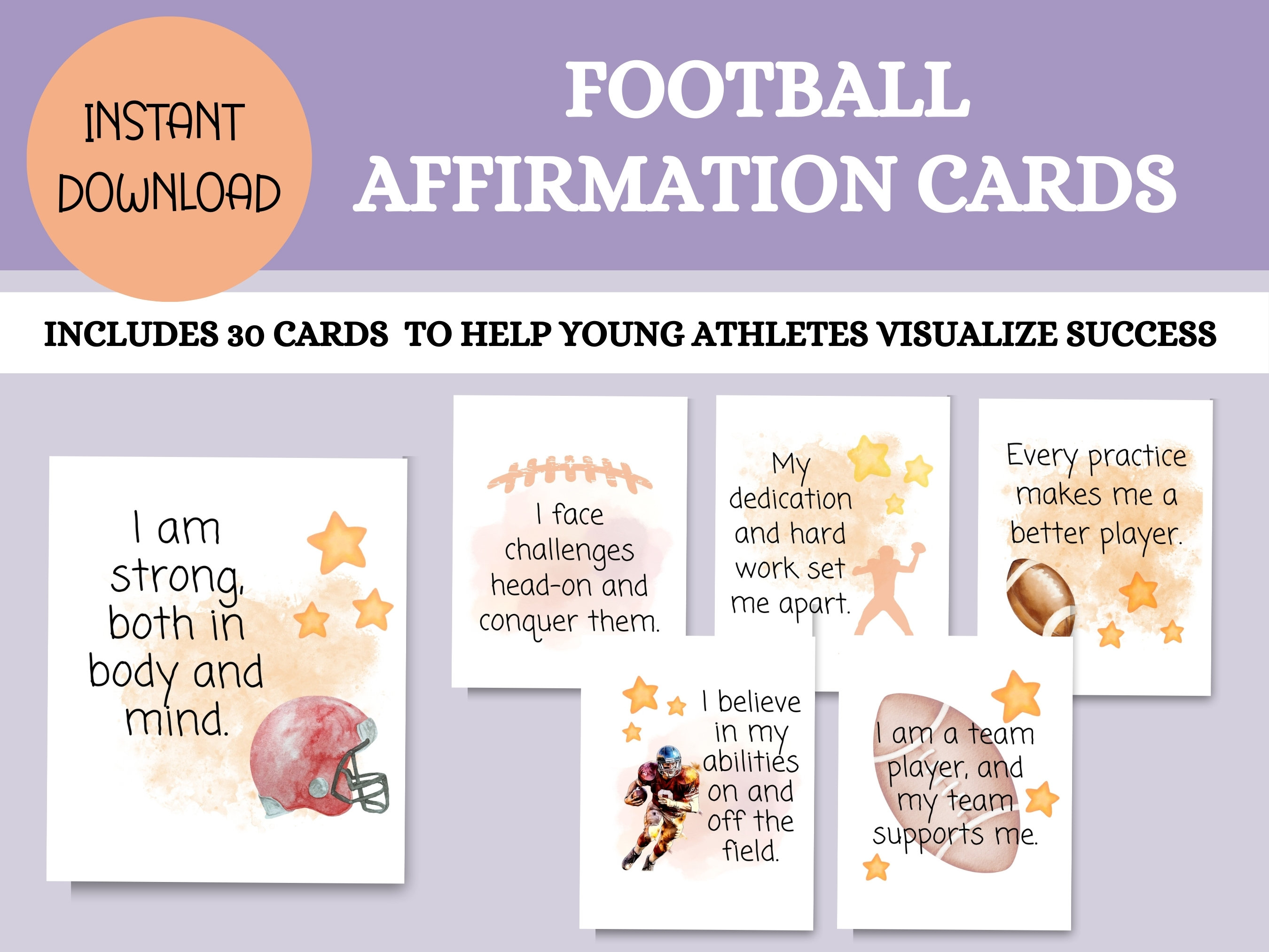 30 Printable Positive Affirmation Cards for Kids, Self Esteem ...