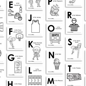 Basketball ABC Book Baby Shower, Alphabet Book Baby Shower, ABC ...