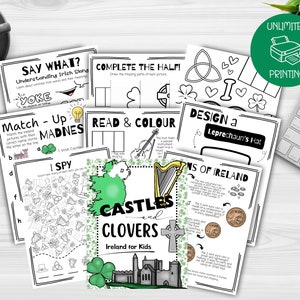 Ireland for Kids, Ireland Activities, Ireland Coloring, Travel ...