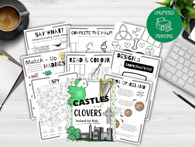 Ireland for Kids, Ireland Activities, Ireland Coloring, Travel ...