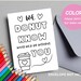 PRINTABLE Donut, Coloring Teacher Card, Thank You Teacher, Teacher ...