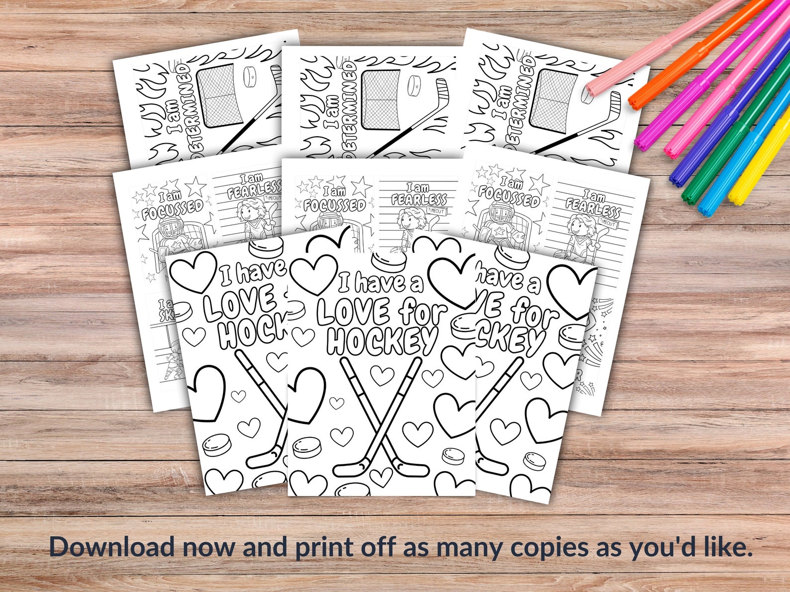 Hockey Positive Affirmation Printable Cards, Kids Affirmation Cards ...